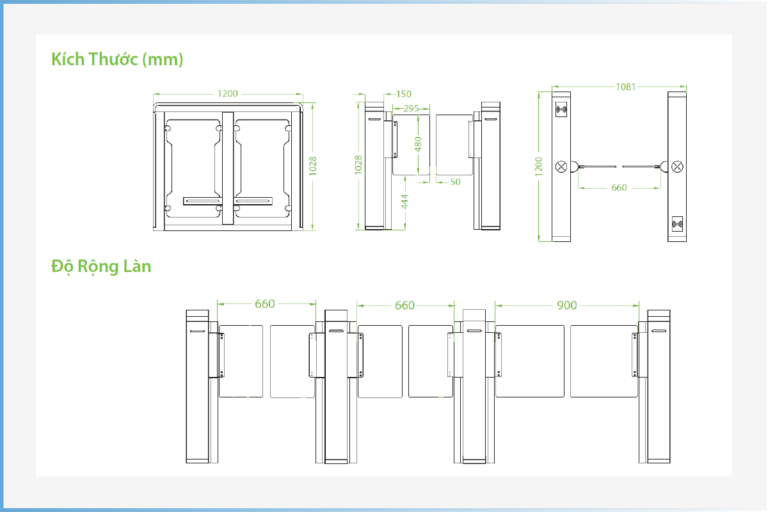 Cổng Swing Barrier ZKTeco SBTL7000 - TID – Nhà Nhập Khẩu Và Phân Phối ...